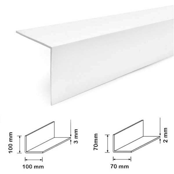 Buy White PVC Angle Trim – 1m Corner Edge Protector in UK